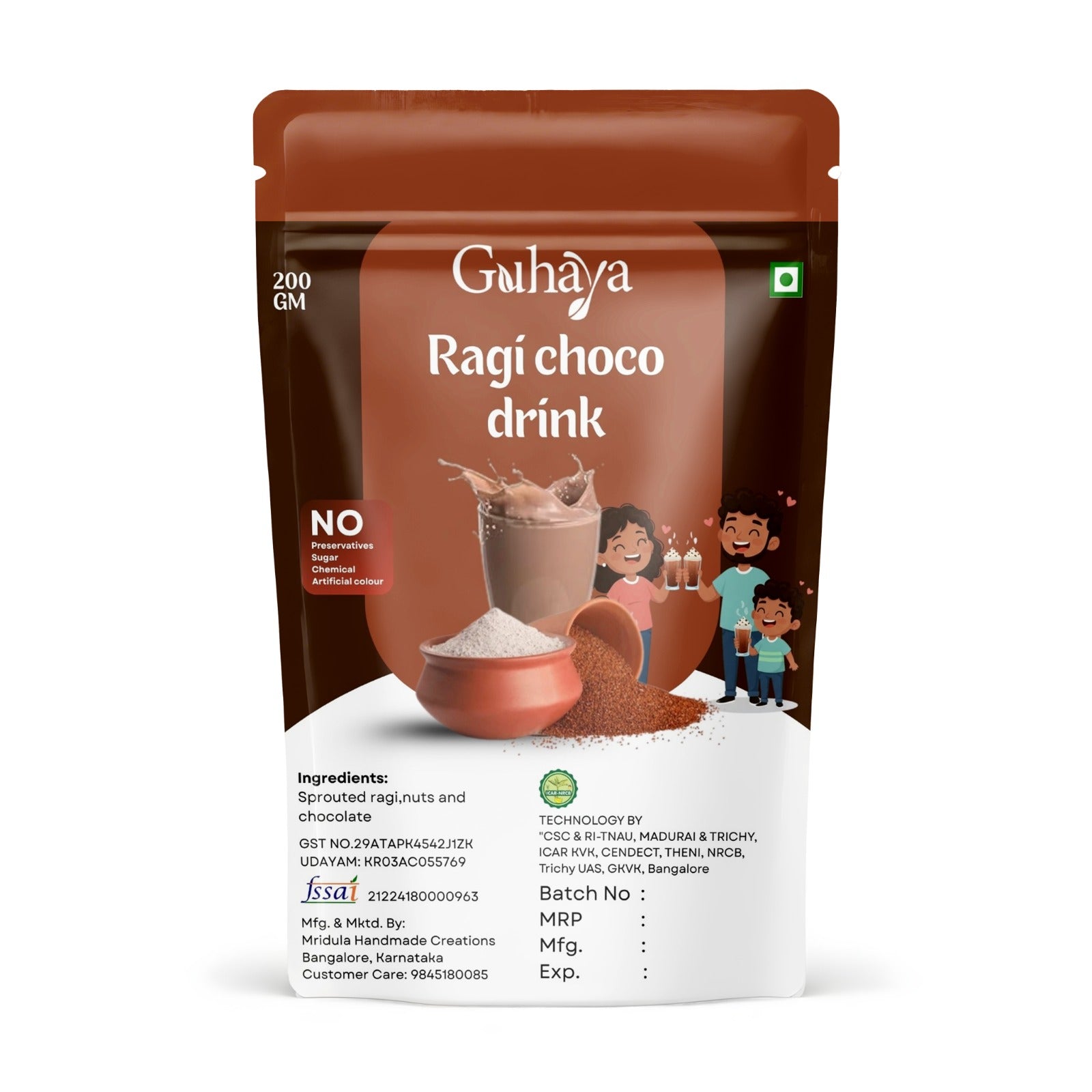 Ragi Choco Drink - 200 gm – guhayaproducts
